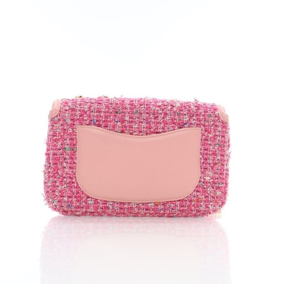 CHANEL | Bags | Chanel Medium Pink Tweed Cc Filigree Flap | Poshmark